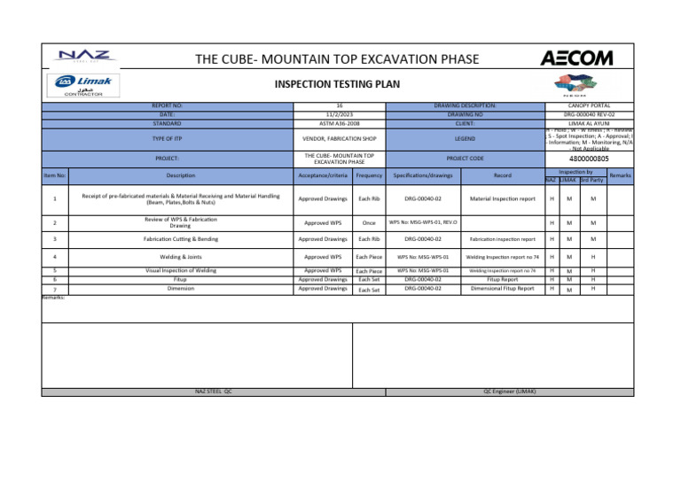 Fabrication Inspection Report | PDF | Metal Fabrication | Welding