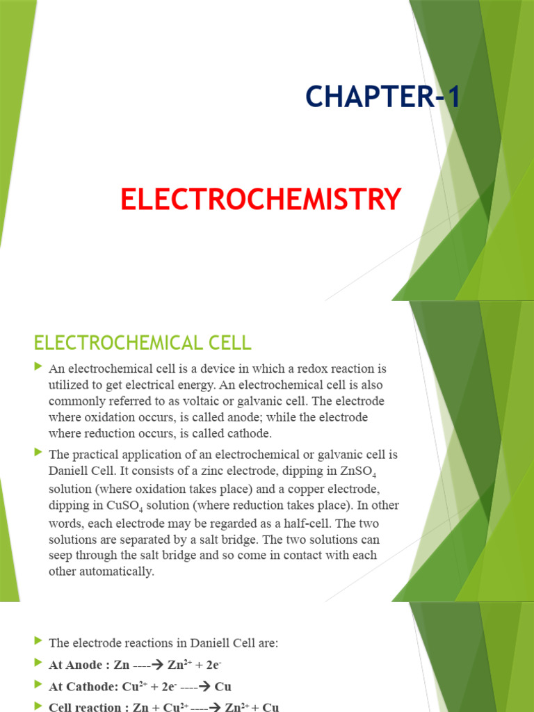 Chapter 1A - Electrochemistry | Download Free PDF | Electrochemistry | Redox