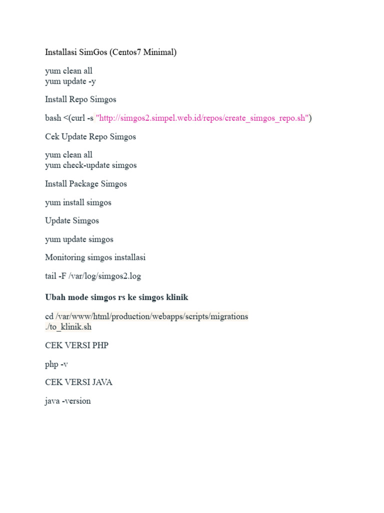 Installasi SimGos | PDF