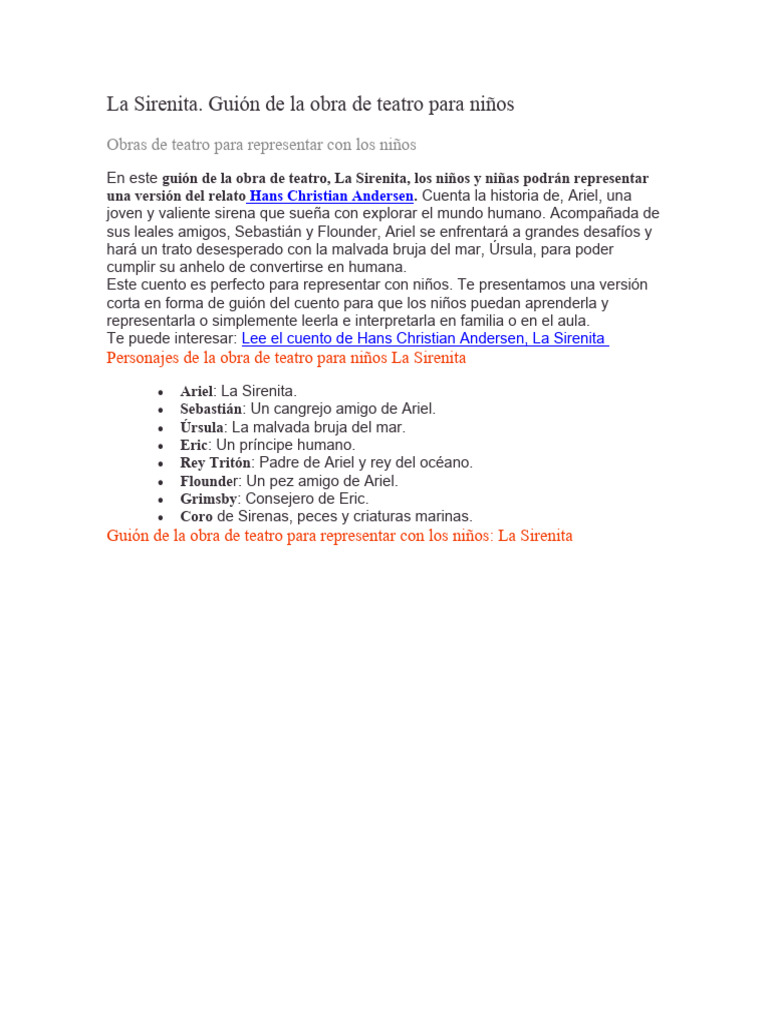 La Sirenita | PDF