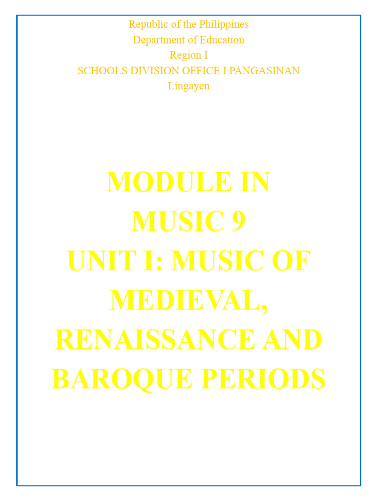 Module in Music 9 | Download Free PDF | Johann Sebastian Bach | Concerto