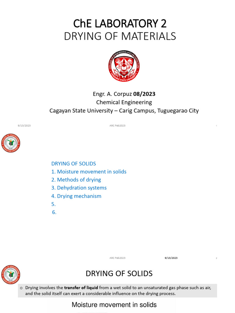 1-Drying Lecture Notes | PDF | Temperature | Humidity