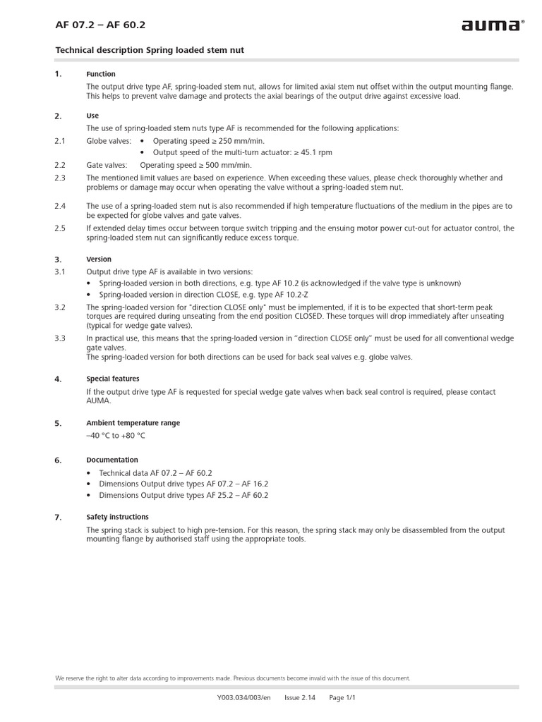 TB Af2 en | PDF | Valve | Equipment