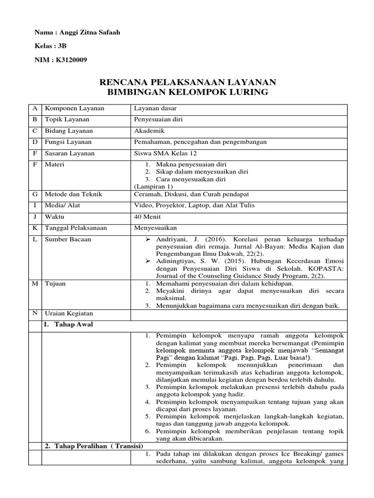 RPL Bimbingan Kelompok | PDF | Karier & Perkembangan