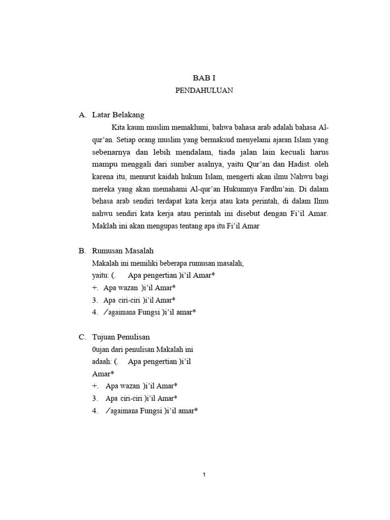Fi'il Amar: Pengertian dan Fungsi | PDF | Seni & Disiplin Bahasa ...