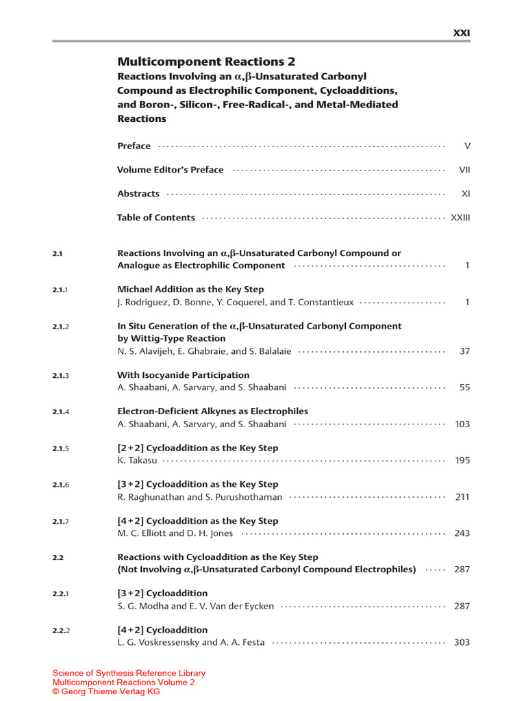 Advanced Multicomponent Reactions | PDF | Chemical Reactions | Physical ...