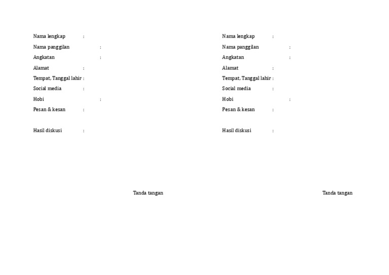 Mentahan Booklet Warga | PDF