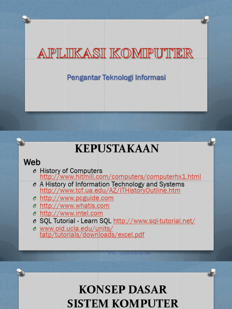 Pengantar Aplikasi Komputer | PDF | Komputer | Teknologi & Rekayasa