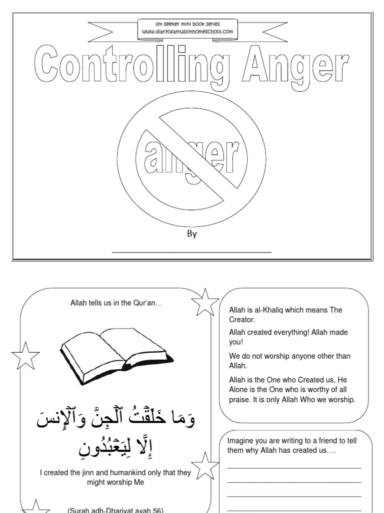 Controlling Anger Workbook | PDF | Allah | Abrahamic Religions
