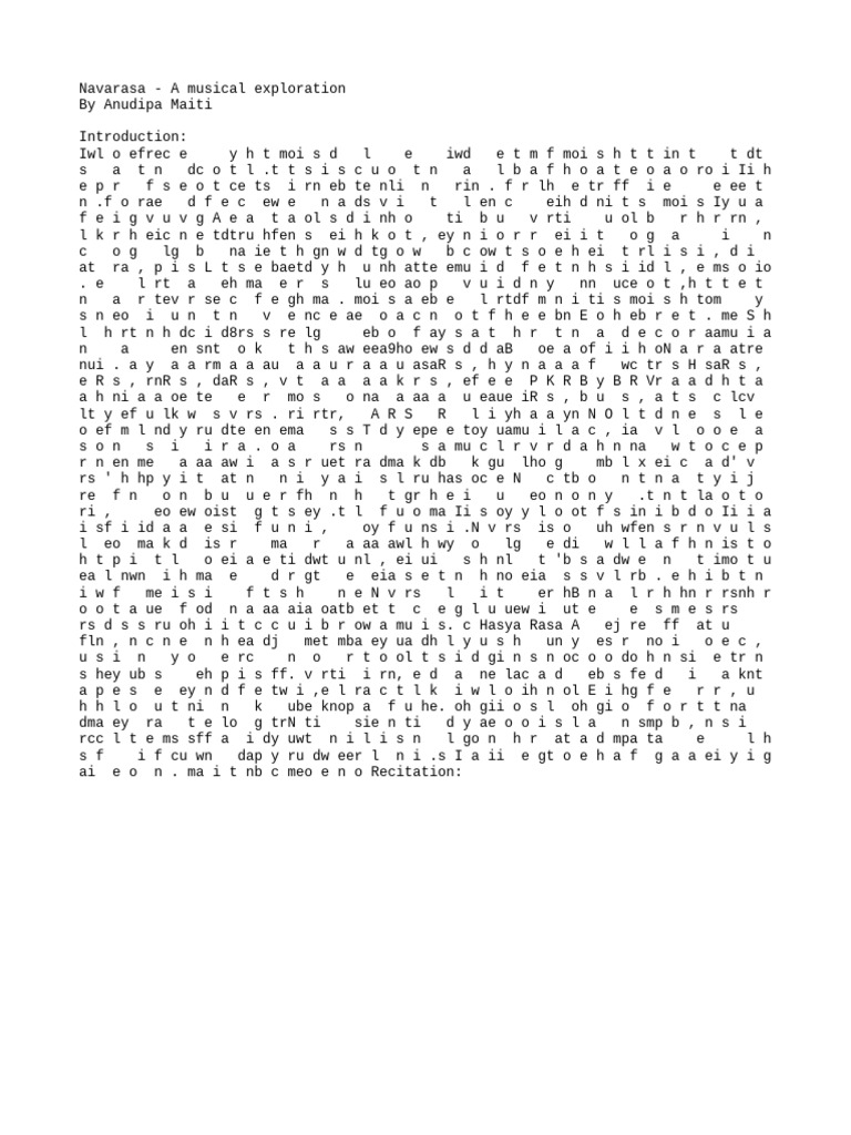 Script For Nava Rasa | PDF