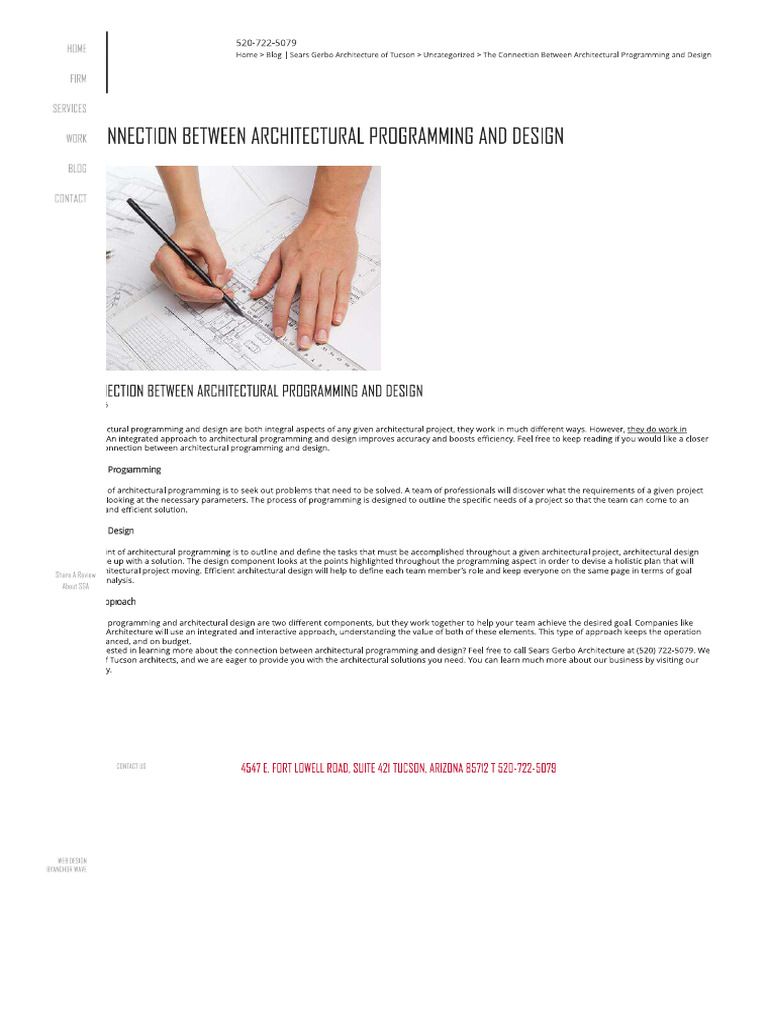 The Connection Between Architectural Programming and Design - Sears ...