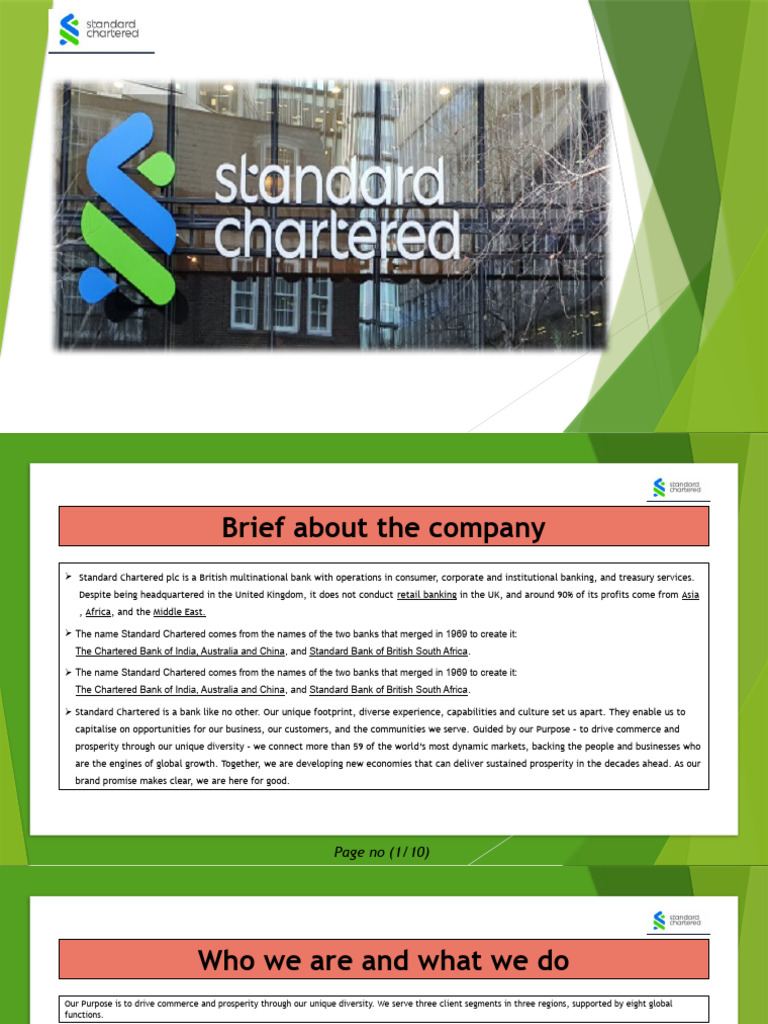 Overview of Standard Chartered Bank | PDF | Banks | Income Statement