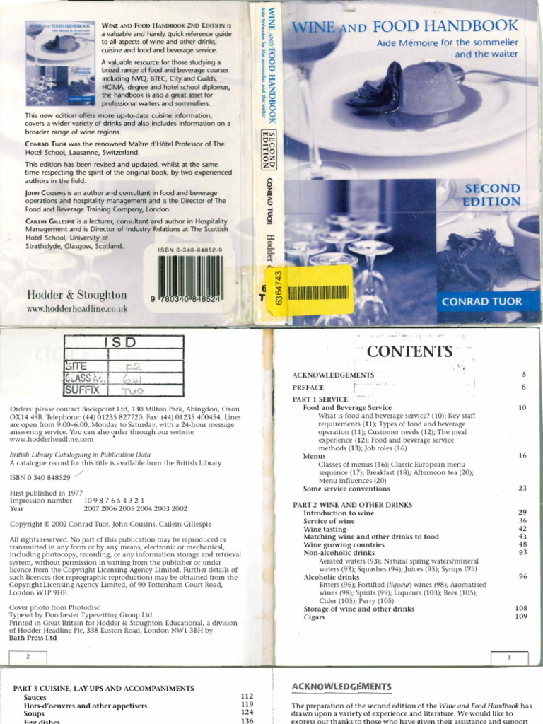 Wine and Food Handbook Part 1 | PDF | Tableware | Restaurants