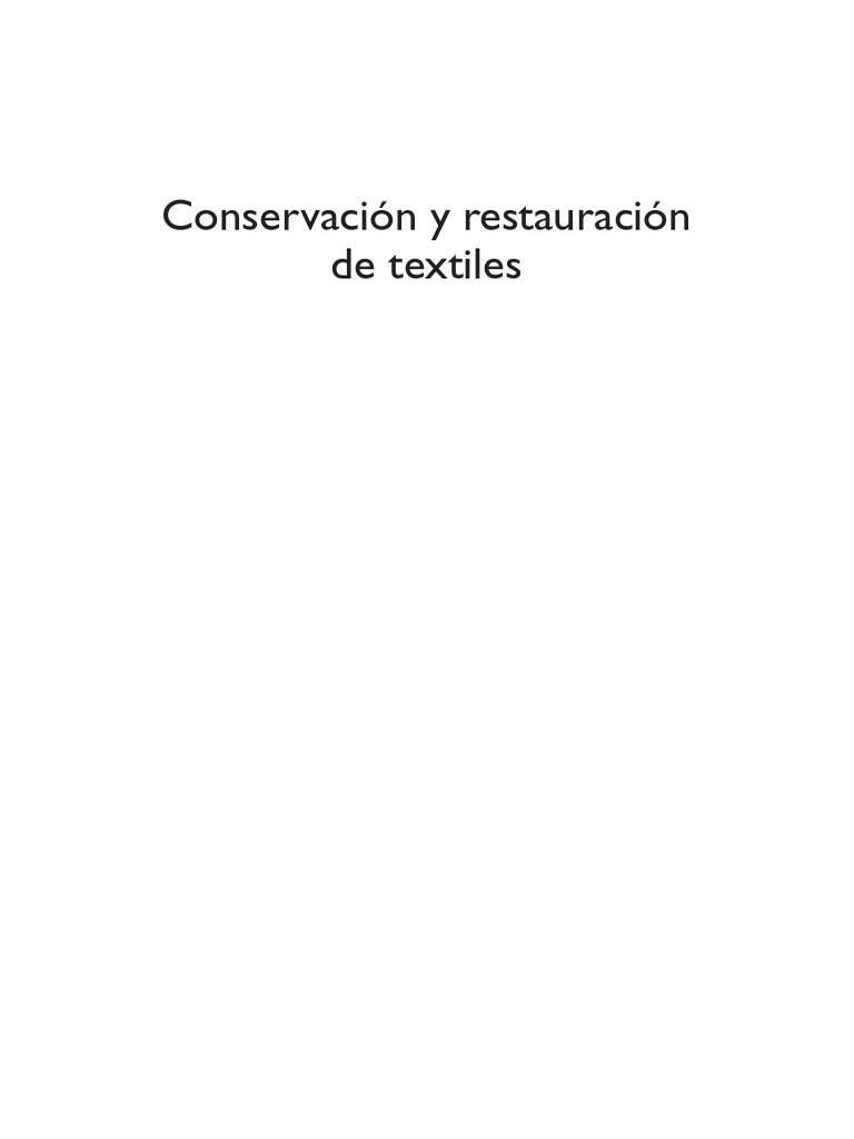 Conservación y Restauración TEXTILES | PDF | Contaminación | Hongo