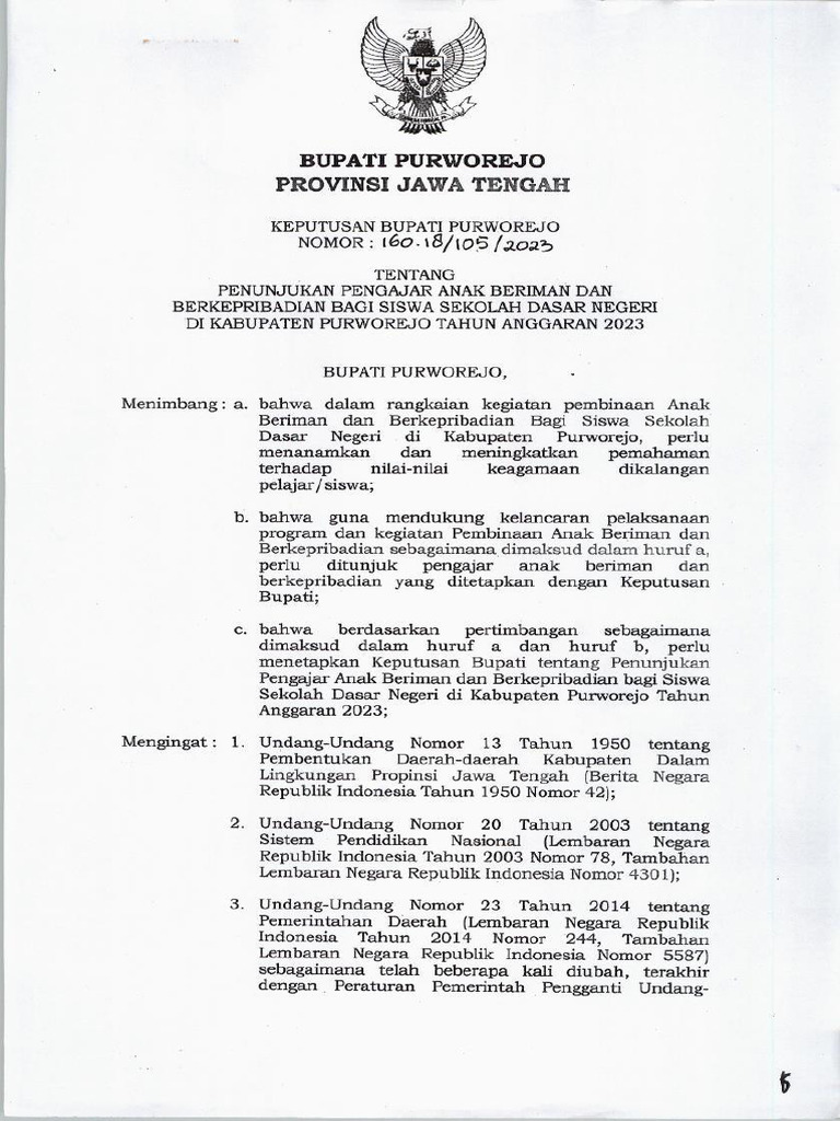 SK Pengajar Anak Beriman Dan Kepribadian | PDF