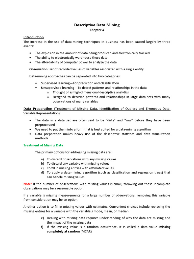 Descriptive Data Mining Download Free Pdf Cluster Analysis Data Mining