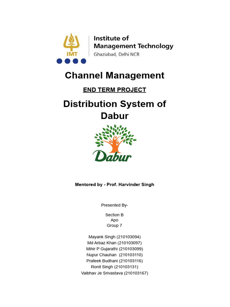 Channel Management of Dabur | PDF | Brand | Retail