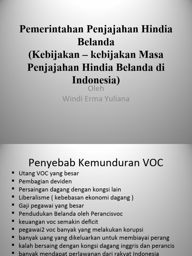 Pemerintahan Hindia Belanda | PDF