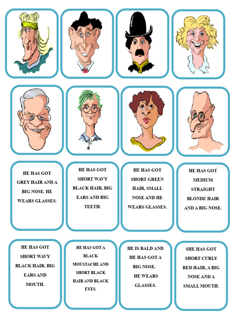 Face Descriptions | PDF | Foreign Language Studies