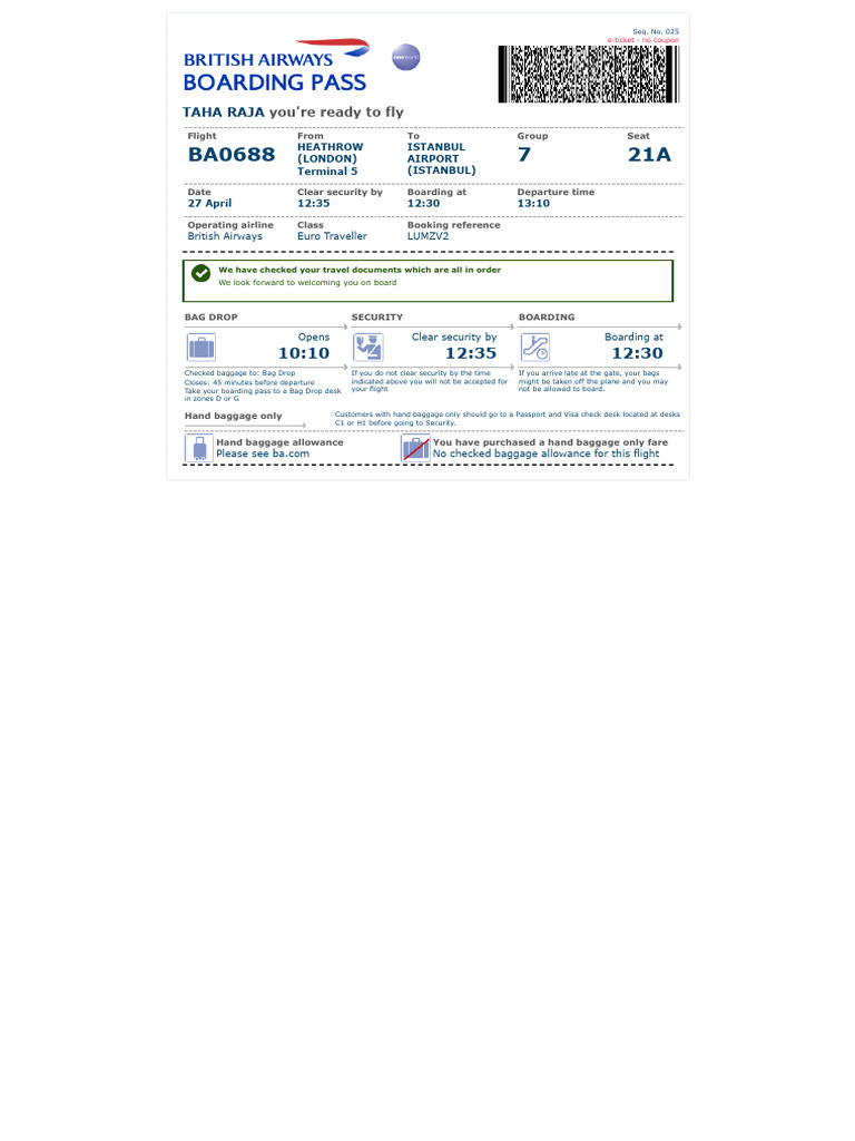 Taha Raja - Issue Boarding Pass | PDF Taha Raja - Issue Boarding Pass | PDF
