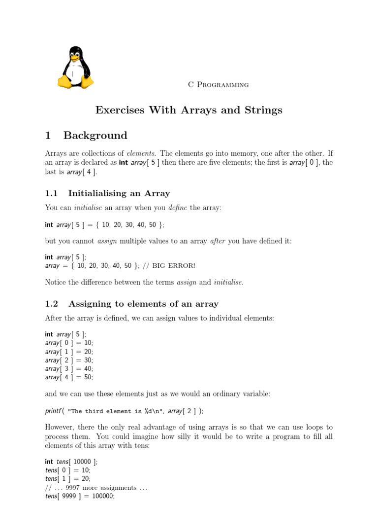 Arrays And Strings Pdf Array Data Structure String Computer Science 