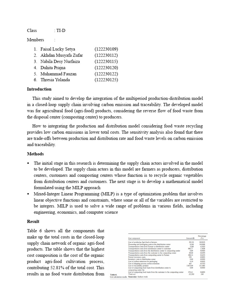 Jurnal | PDF | Linear Programming | Supply Chain