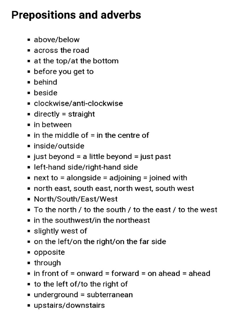 Vocab For Map | PDF