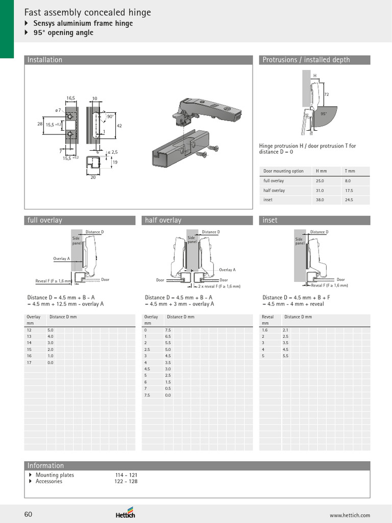 Hettich Hinge Installation Guide | PDF | Manufactured Goods