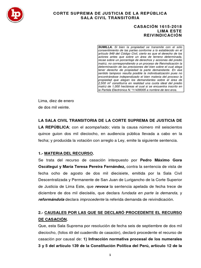 Casacion 1615 2018 Lima Este LPDerecho | Descargar gratis PDF | Debido ... Casacion 1615 2018 Lima Este LPDerecho | Descargar gratis PDF | Debido ...