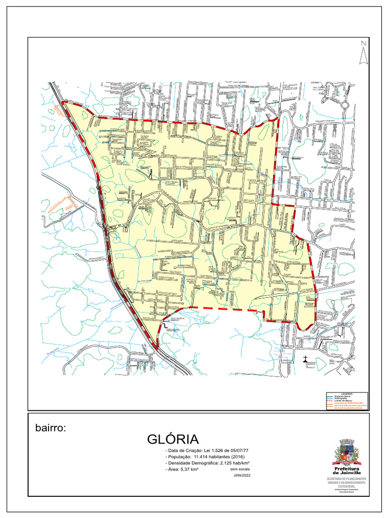 Mapa Glória Município de Joinville Jan2022 | PDF