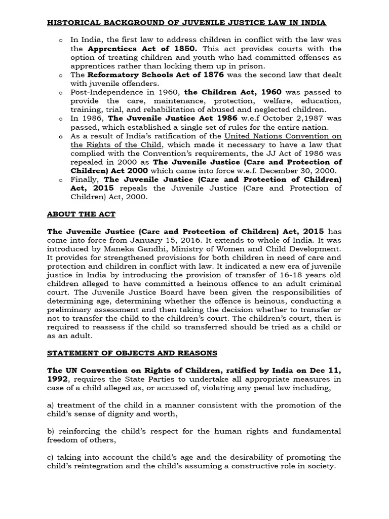 JJ Act 2015 | Download Free PDF | Juvenile Court | Prison