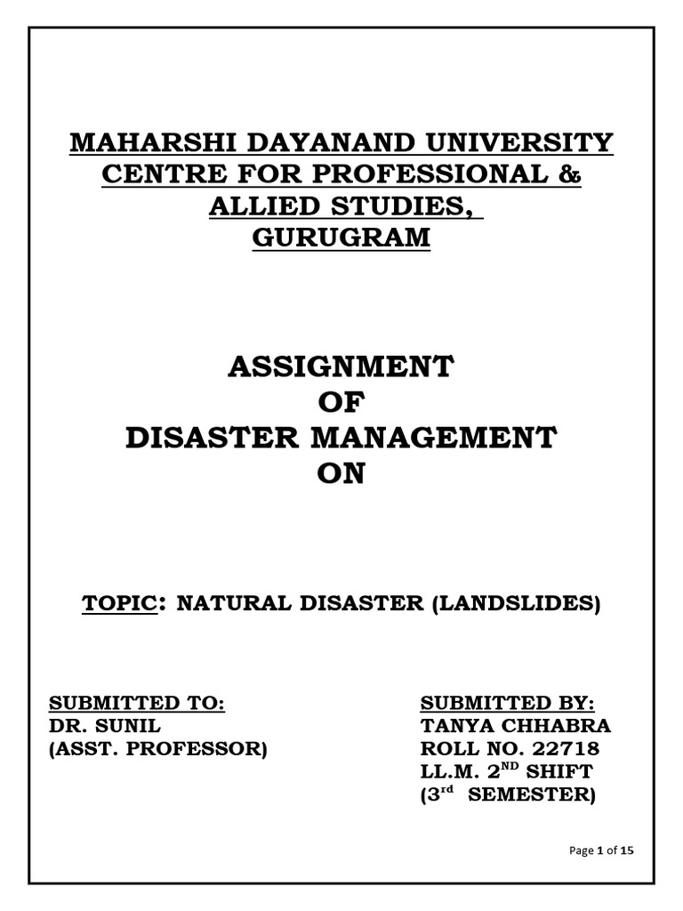 Natural Disaster - Landslides | PDF | Landslide | Flood