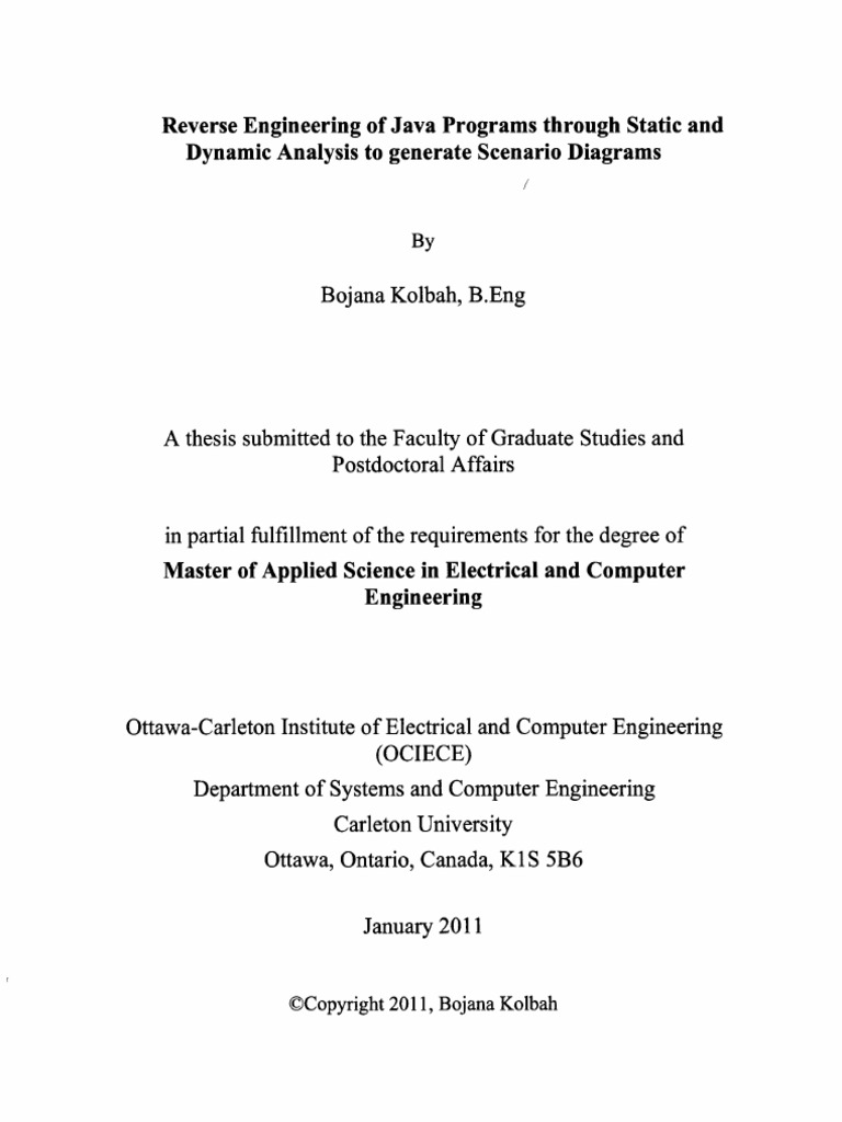 Reverse Engineering of Java Programs Through Static and Dynamic Analysis To Generate Scenario ...