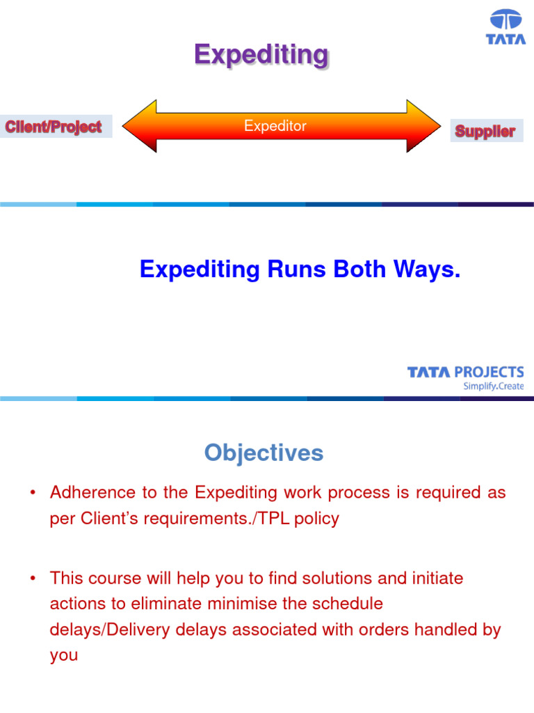Expediting - Learning V0 | PDF | Business | Business Process