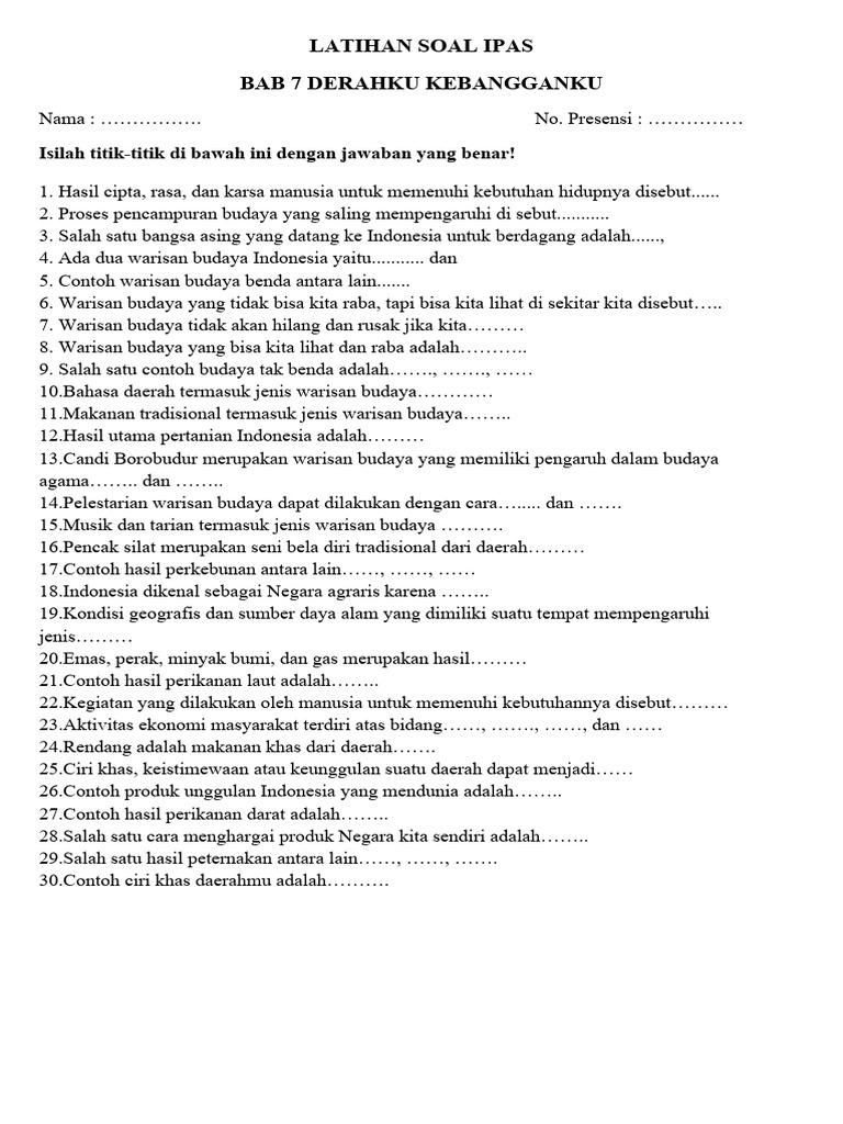Latihan Soal Ipas | PDF