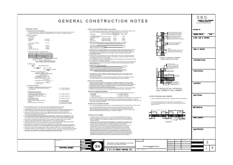 General Construction Notes | PDF | Concrete | Structural Steel