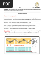DNA vs. RNA and Protein Synthesis | PDF | Translation (Biology) | Rna