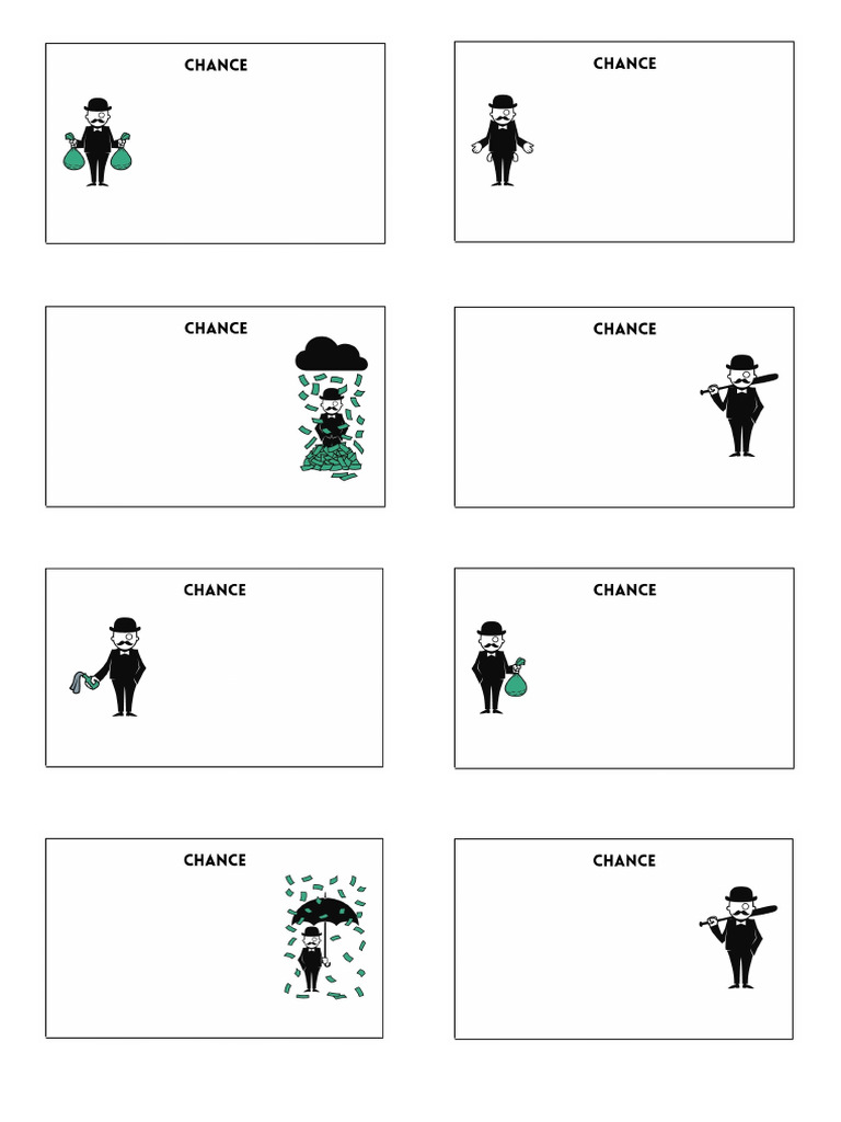 Monopoly Chance Cards Printable | PDF