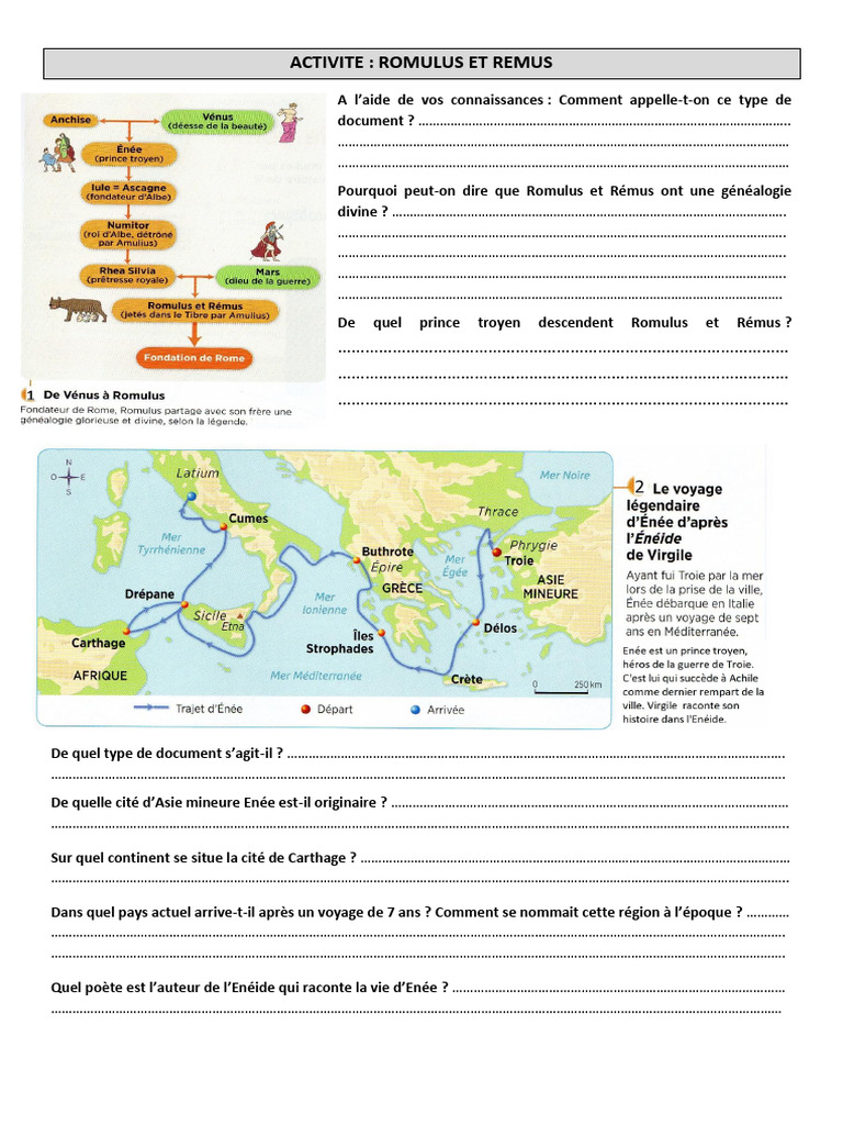Activité Romulus et Rémus | PDF