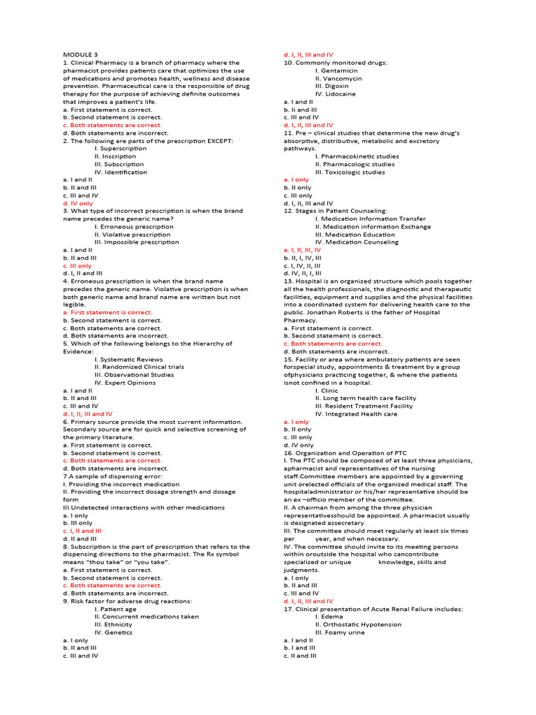 Module 3 Exam | PDF | Medical Prescription | Pharmacy