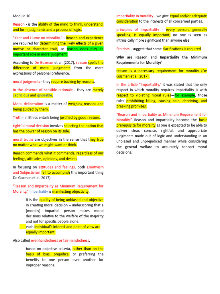 Module 10 | PDF | Reason | Morality