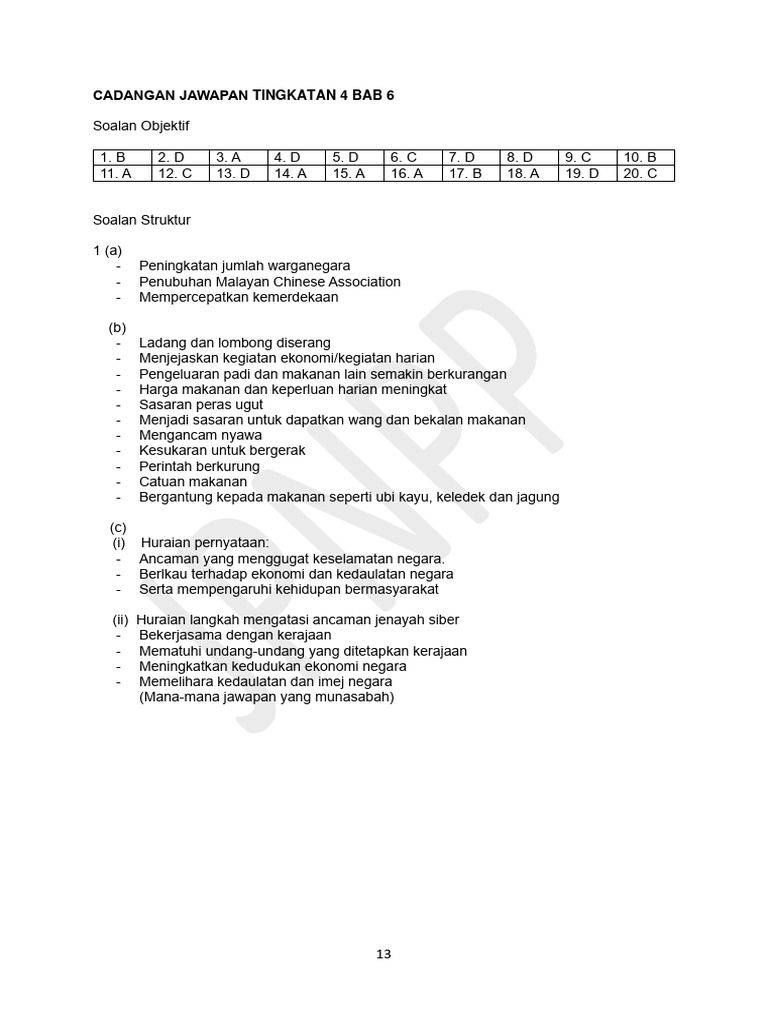 Prolab Skema Ting 4 Bab 6-Bab 10 | PDF