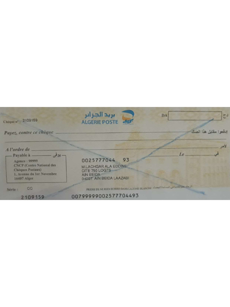 Cheque Barre 6823772 | PDF