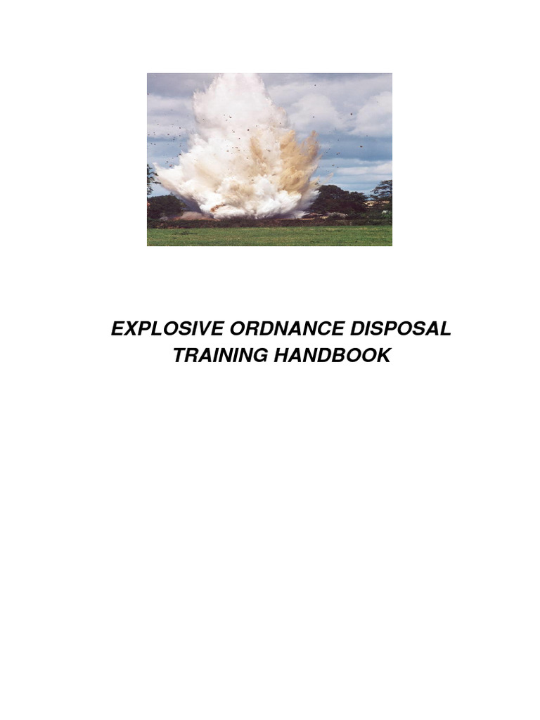 EOD Training Handbook Rev 1 | PDF | Shell (Projectile) | Combustion