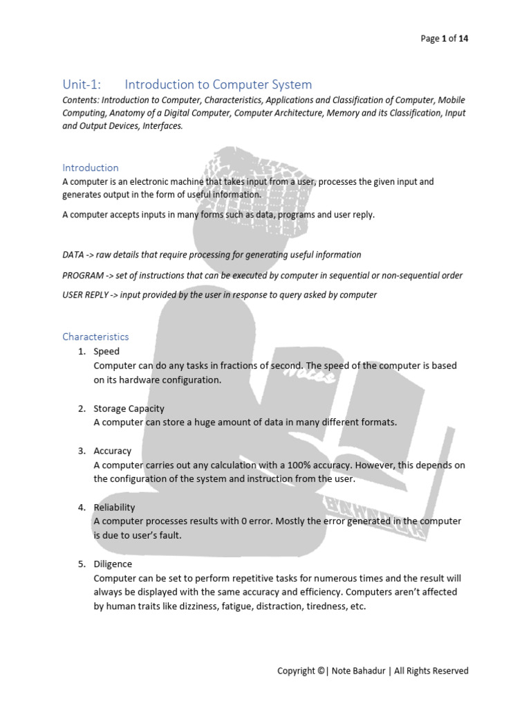 CACS101 CFA Unit 1 | PDF | Central Processing Unit | Graphical User Interfaces