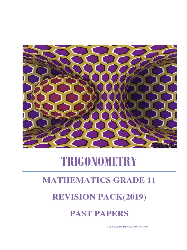 2019 Grade 11 Trigonometry | PDF