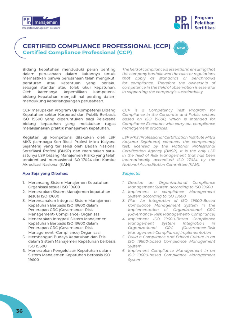 Certified Compliance Professional (CCP) | PDF