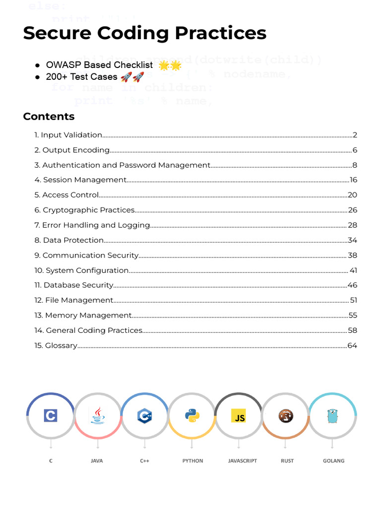 Secure Coding Practices Pdf Password Cookie