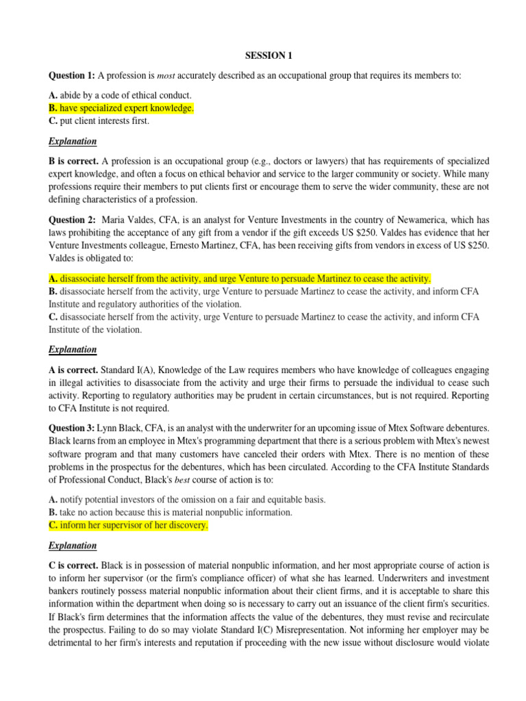 CFA Level 1 - Test 2 - AM | PDF | Depreciation | Expense