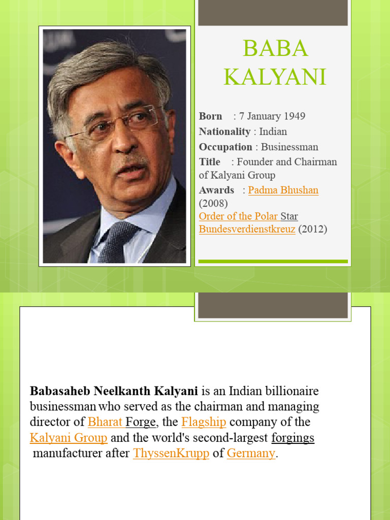 Presentation of Baba Kalyani | PDF